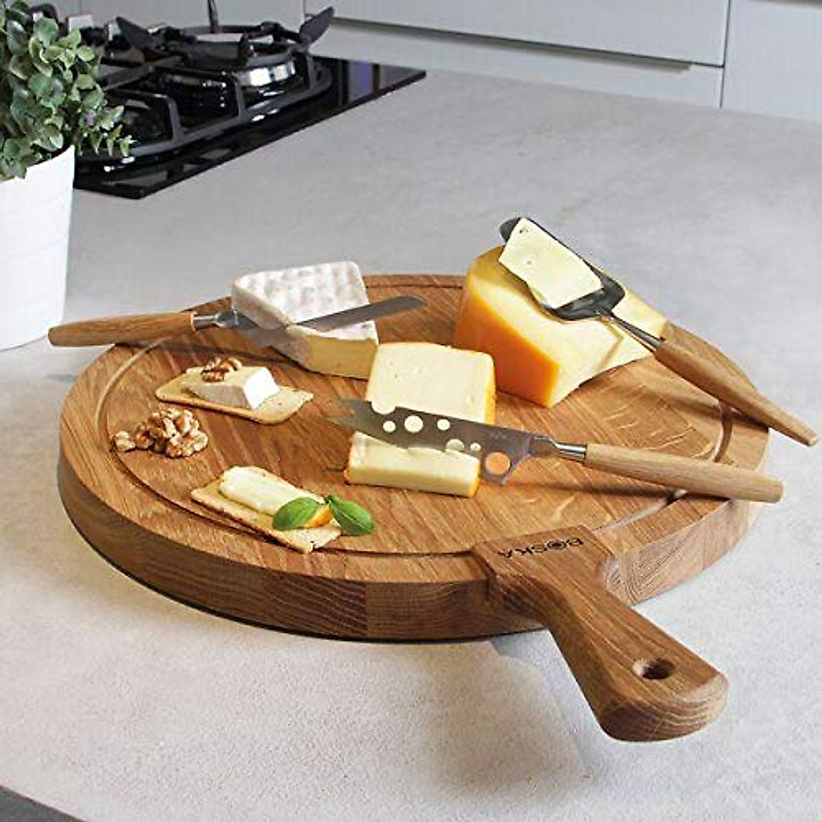 Boska Holland Cheese Slicer and Plane w. European Oak Wood Handle, Flex Steel Blade, 10 Year Guarantee, Life Collection