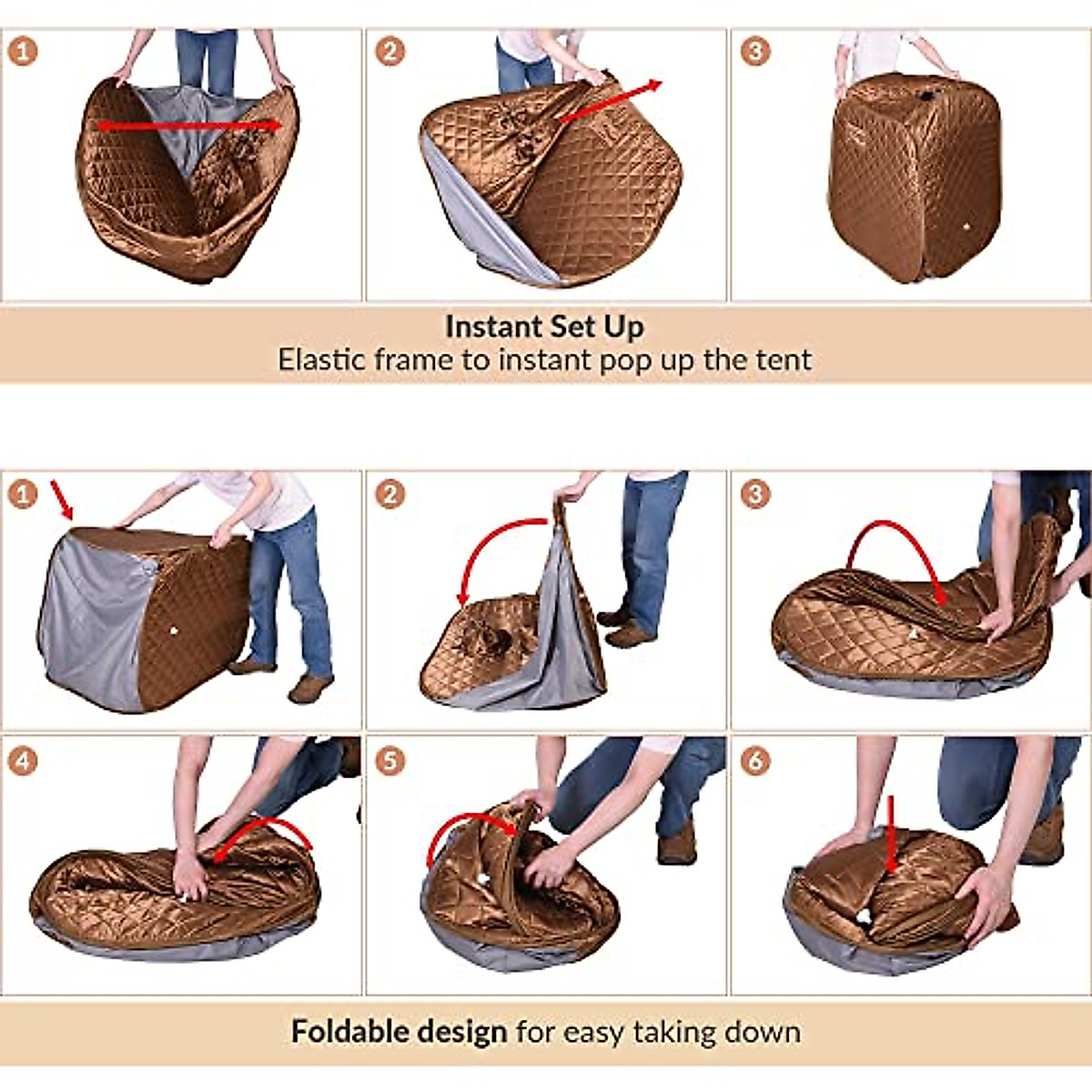 AW Portable Steam Sauna Tent Replacement Box Case Fast Fold Tent Sauna Spa Accessory Full Body Personal Home No Steamer