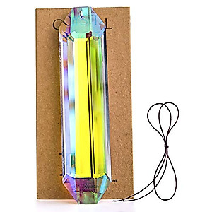 Hanging Chandelier Crystals Prisms Crystal Suncatcher AB-Colors Hexagone Hanging Chandelier Prism Pendant Home Decoration DIY Craft(120mm)