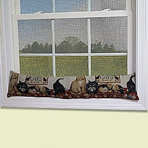 Evelots Cat Door/Window Draft Stopper-Stop Cold Air/Hot Air/Dust/Noise-38 Inches Long