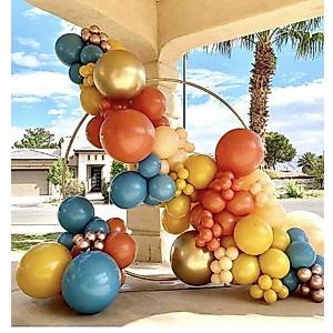 Here Comes the Son Baby Shower Decorations JOGAMS 182Pcs Retro Blue Orange Yellow Balloons for First Trip Around The Sun Sunshine Here Comes The Son Theme Baby Shower Birthday Party Decorations