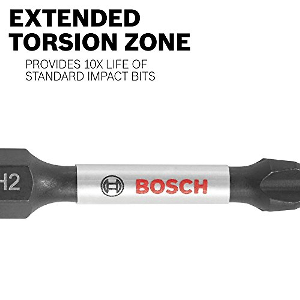 BOSCH CCSTV108 8-Piece Assorted Set 1 In. Impact Tough Torx Insert Bits with Clip for Custom Case System