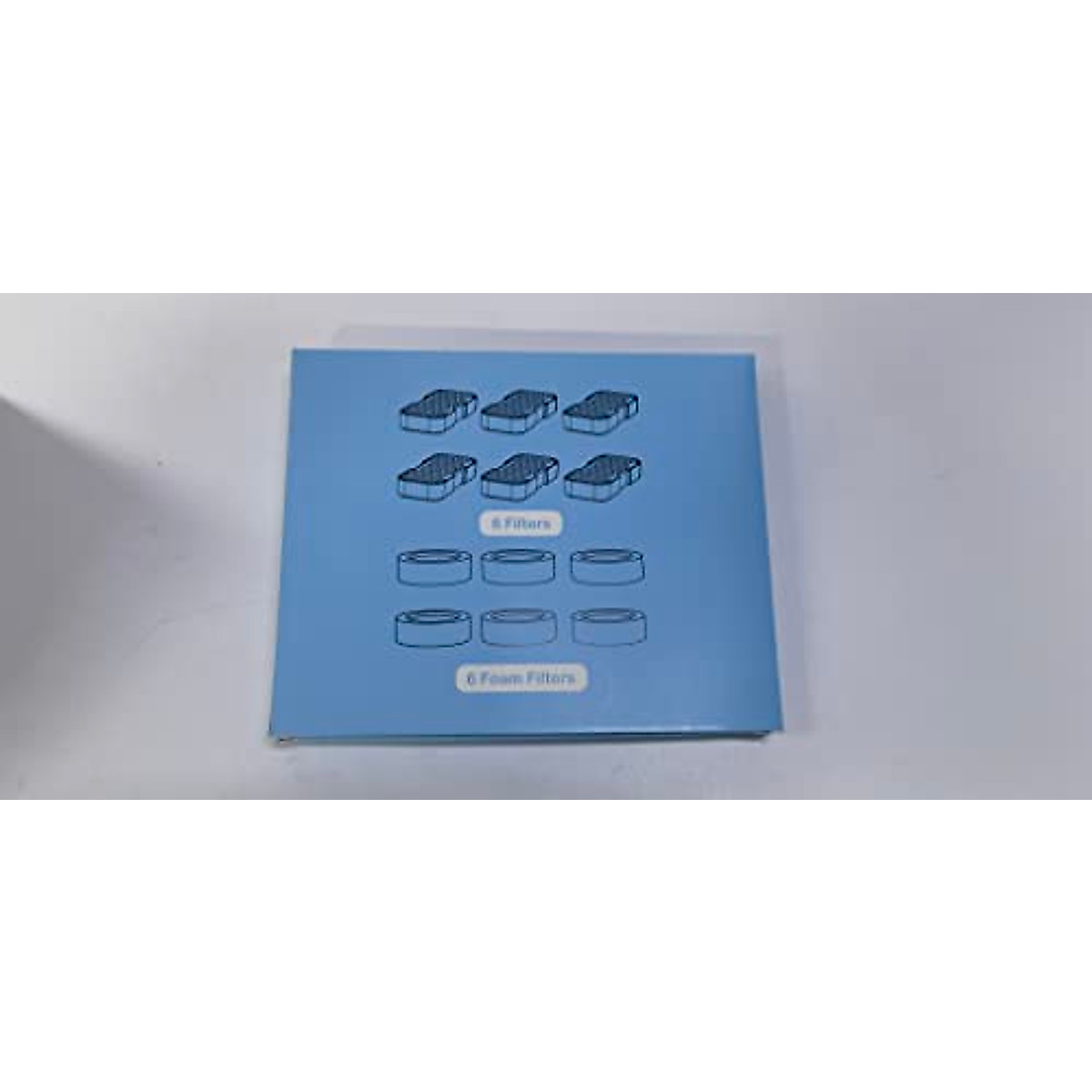 Cat Water Fountain Filters, Suitable for QIUOIO Steel Cat Fountain(S3), Triple Filtration (6PCS Carbon Filter + 6PCS Foam Filter)…