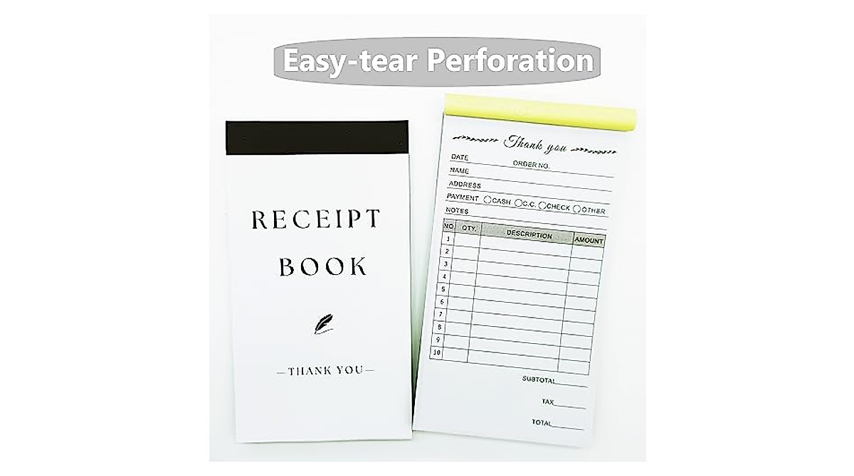 Thank You Receipt Book for Small Businesses - 50 Sets
