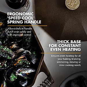 FINEX 5-Quart Cast Iron Dutch Oven, Modern Heirloom, Handcrafted in the USA, Pre-seasoned with Organic Flaxseed Oil