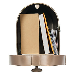 Gibraltar Mailboxes Garrison Large Capacity Galvanized Steel Venetian Bronze, Post-Mount Mailbox, GM160VBEC