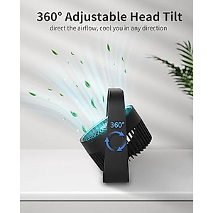 KONSIDEN Small Fan, 8 Inch USB Desk Fan, Quiet Office Fan, 4 Speed Winds, 360° Head Tilt, Detached Cover, Small Table Fan, Easy to Clean, Ideal for Bedroom, Office, Kitchen, Camping