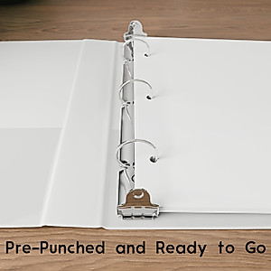 Half Letter Blank Paper, 3-Hole Punched, 250 Sheets/500 Pages, 100 GSM, Printer Paper Binder Refill, 5.5 in. x 8.5 in.