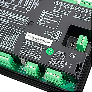 YFYIQI Automatic Start/Stop Engine Set Controller Genset Controller with SMS Function Silicon Panel Pushbuttons RS485 Communication Port Frequency 50/60Hz