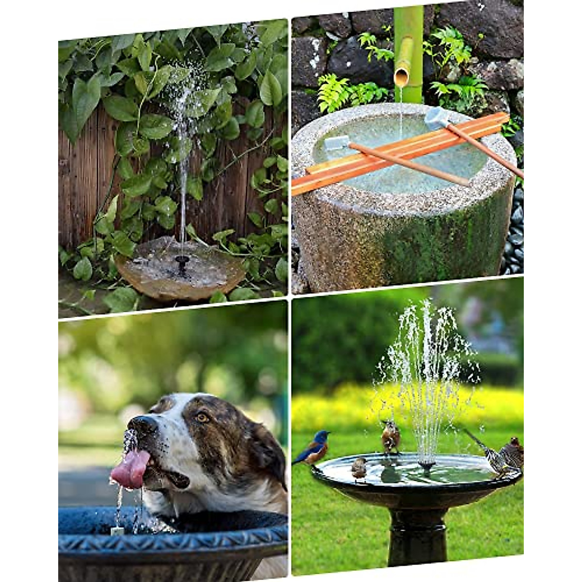Biling Solar Water Fountain for Bird Bath, 3.5W Solar Water Pump Outdoor with 10ft Cable, 4ft Tubing, Solar Pond Pump for BirdBath, Garden Small Ponds and Fish Tank