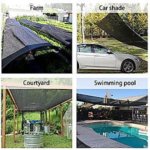LOVE STORY 10FT x 20FT 55% Black Shade Cloth Sunblock Mesh Cover Taped Edge with Grommets, UV-Resistant,Sun Net for Pergola, Plants Greenhouse, Gardens, Patio, Canopy