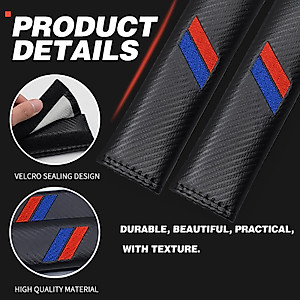 2 Pack Car Seat Belt Pads Cover More Comfortable Driving, Seat Belt Shoulder Strap Covers Harness Pad for BMW Interior Accessories, Compatible with Adults Youth Kid