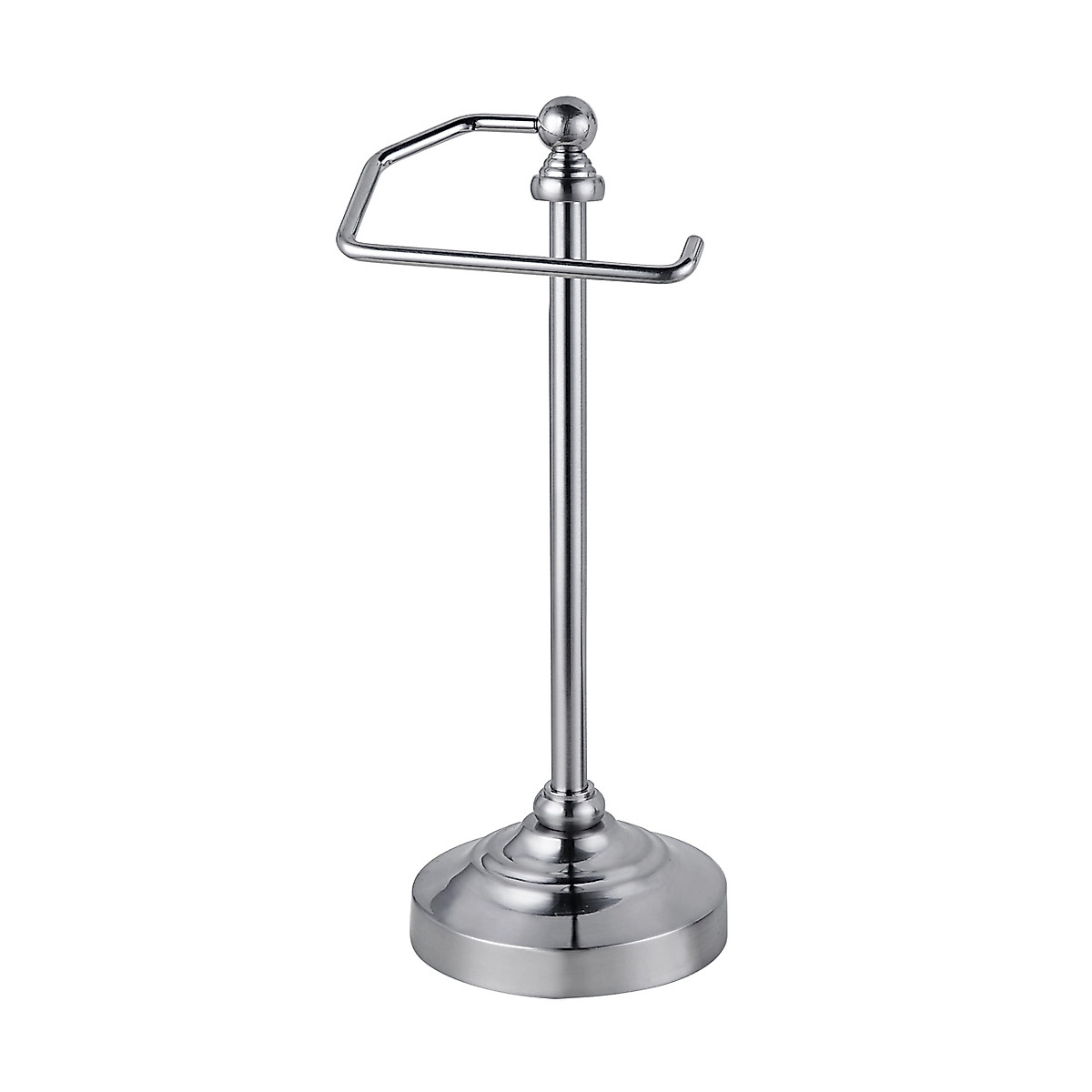 SunnyPoint Deluxe Free Standing Heavy Weighted Countertop Fingertip Towel Holder Stand (Satin Nickle)
