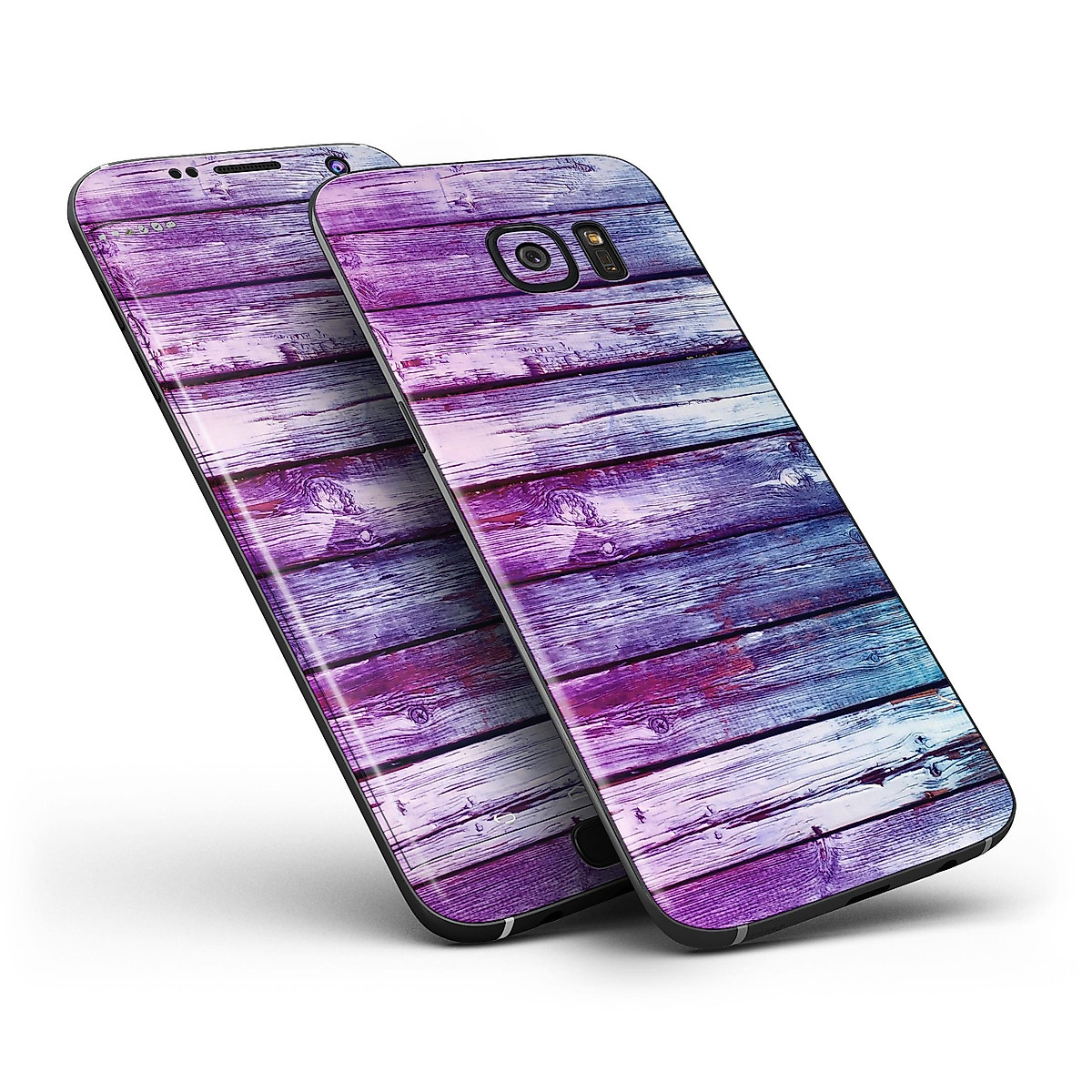 Design Skinz Design Skinz Pink & Blue Dyed Wood Full-Body Wrap Decal Skin-Kit for The Galaxy S8 Plus