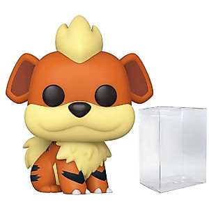 Pokemon - Growlithe Pop! Vinyl Figure (Bundled with Compatible Box Protector Case), Multicolored, 3.75 inches