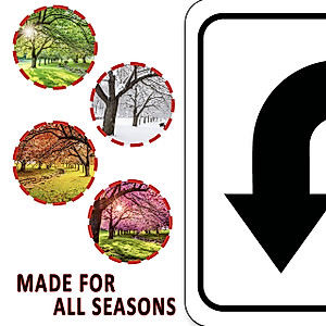 U-Turn Right Arrow Aluminum Composite Outdoor Sign - Street Signs - Road Signs - Right Turn Only Traffic Sign - Personalized Signs - Private Driveway Sign - One Way Sign - 8.5" X10"