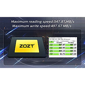 ZOZT 120GB SATA 2.5 Inch SSD Premium Performance Internal 120GB Solid State Drive（Read/Write Speed up to 540/490 MB/s）