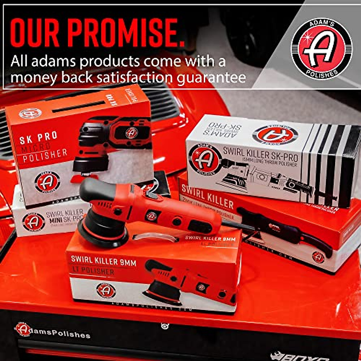 Adam's Polishes Swirl Killer 15mm Car Polisher - Buffer Polisher Dual Action Machine | Use W/Car Polish, Polishing Compound, or Car Scratch Remover | Detailing Car Wash Clay Bar Ceramic Coating