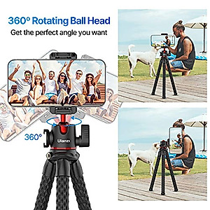 ULANZI MT-33 Camera Tripod,Flexible Mini Tripod with 1/4" Screw for Magic Arm,Octopus Tripod Compatible with iPhone 12 Samsung Canon Nikon Sony Cameras
