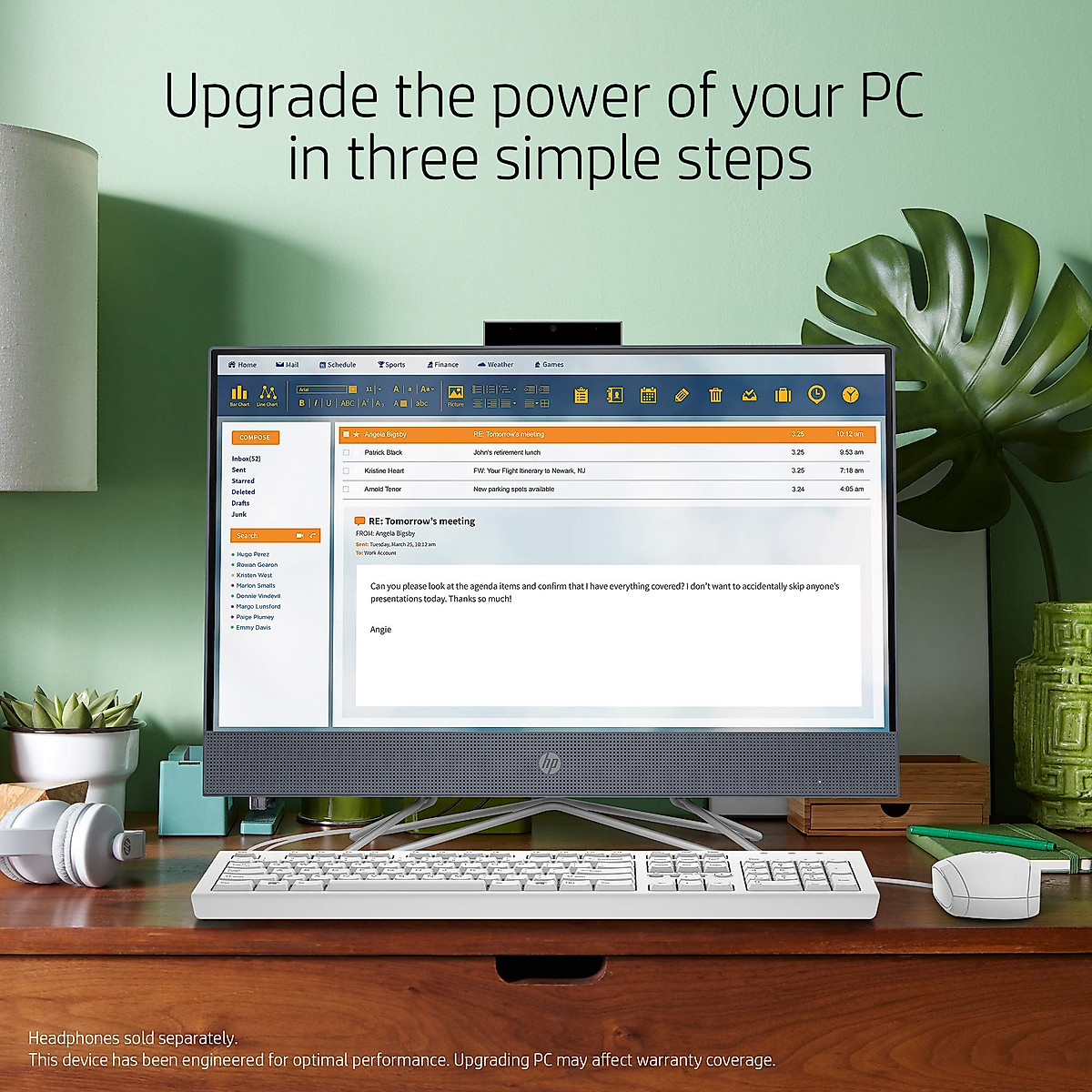 HP All-in-One Desktop Computer, 22" FHD Display, Intel Celeron G5900T, 16GB DDR4 RAM, 512GB PCIe SSD, DVD-Writer, 4 USB Ports, AC WiFi, HDMI, Bluetooth, Windows 11 Home, Blue