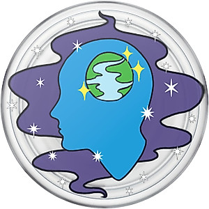 PopSockets Plant-Based Phone Grip with Expanding Kickstand, Eco-Friendly PopSockets for Phone - Translucent Open Minded