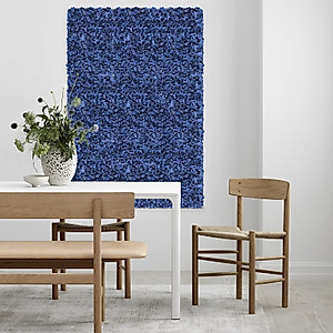 Flower Wall Panel Set, U'Artliens Artificial Wall Flower Backdrop 24x16 Inch 3D Silk Hydrangea Rose Floral Panel for Photo Background Home Party Wedding Backdrop Decoration(4pcs, Royal Blue)