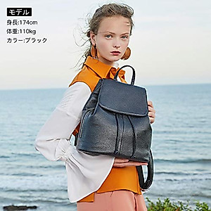 Genuine Leather Backpack for Women Elegant Ladies Travel Shoulder Bag Coffee Brown