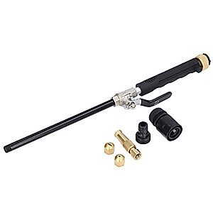 Watering Sprayer Flexible Garden Wand Jet Adjustable High Cleaning Pressure Power Washer Wand with Nozzles Connector Universal Hose End for Gutter Patio Car Pet Window Cleaning Tool
