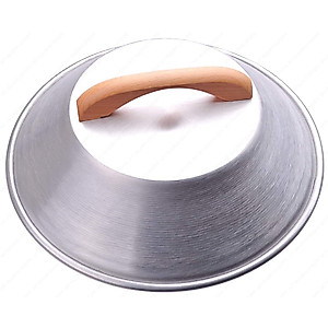 Wok Shop Aluminum Dome/flattened Top Wok Cover, 11 Inch (For 12" Wok)