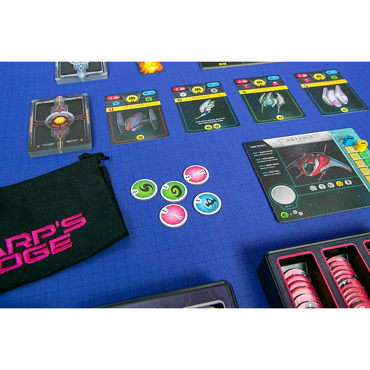 Renegade Game Studios Warp's Edge | A Solo bag-building Game of Epic Space Combat for Ages 10+