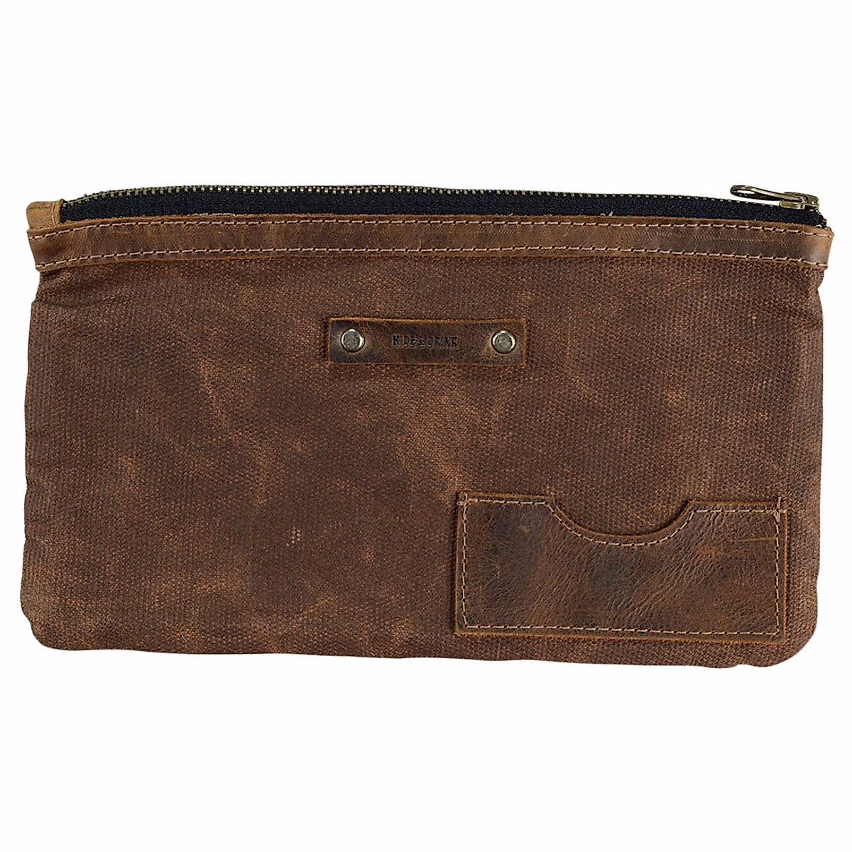 Hide & Drink, Waxed Canvas All Purpose Utility Pouch, Camping Organizer, Travel Accessories, Handmade :: Honey Bourbon
