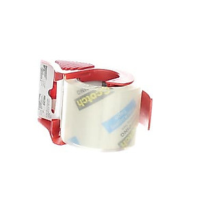 Scotch Heavy Duty xdwjhV Shipping Packaging Tape, 1.88 x 800 Inches (142), Clear Tape, Red Dispenser (Pack of 2)