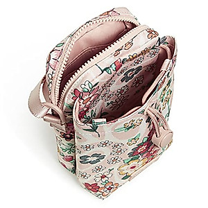 Vera Bradley Women's Recycled Lighten Up Reactive Deluxe Water Bottle Crossbody Sling Bag, Prairie Paisley, One Size