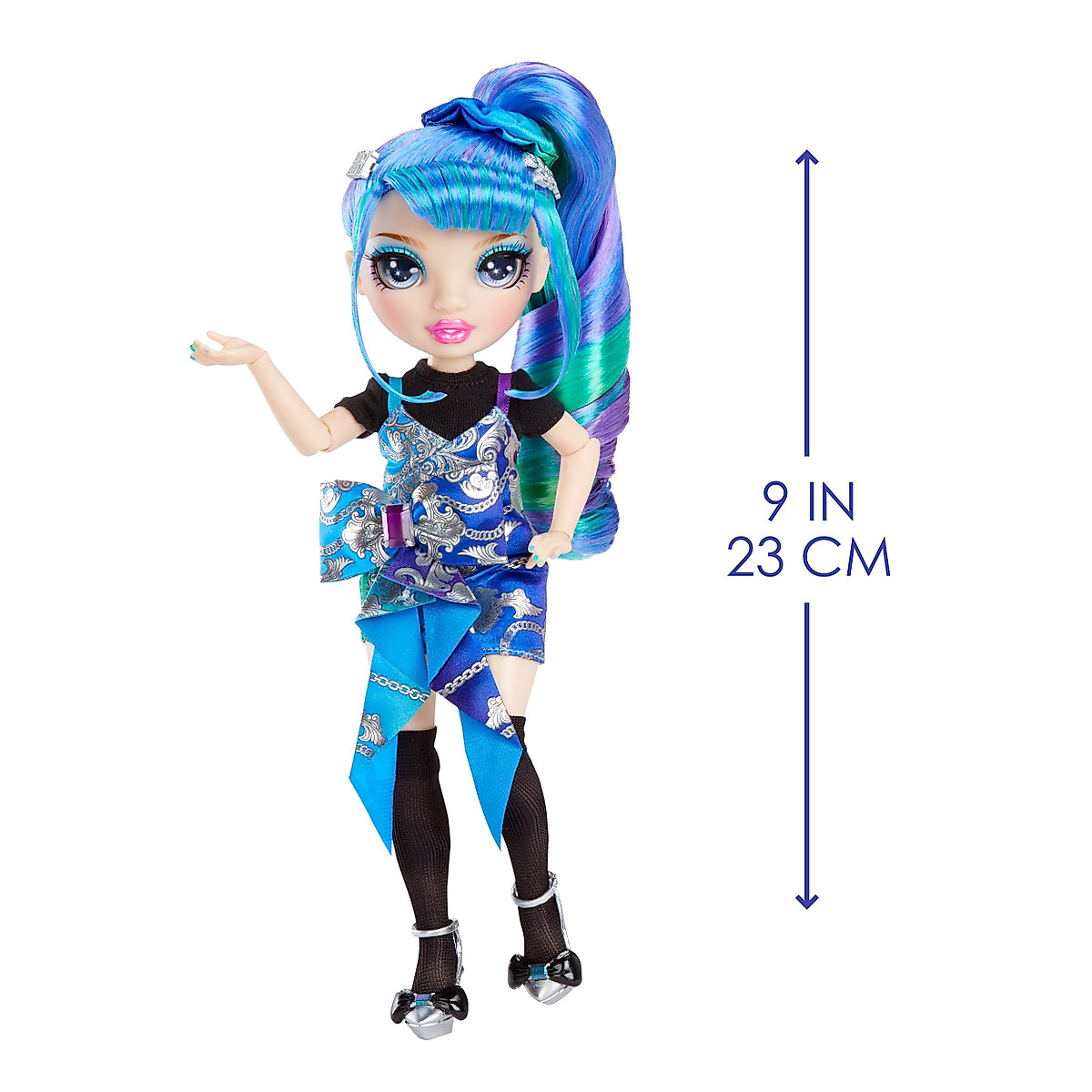 Rainbow High Junior High Special Edition Holly De’Vious - 9" Blue and Green Posable Fashion Doll with Accessories and Open/Close Soft Backpack. Great Toy Gift for Kids Ages 4-12