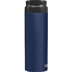CamelBak Forge Flow Coffee & Travel Mug, Insulated Stainless Steel - Non-Slip Silicon Base - Easy One-Handed Operation - 16oz, Navy