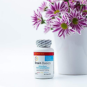 Brain Basics Ultra-Pure Selenomethionine - Proper Thyroid Function and Immune System Support - 200 mcg Most Bioavailable Selenium - 90 Servings
