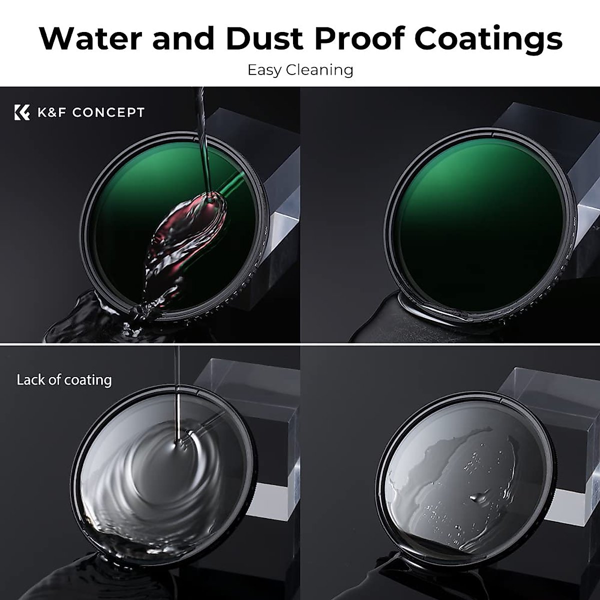 K&F Concept 58mm Variable Neutral Density Lens Filter ND8-ND2000 (3-11stop) Waterproof Adjustable ND Lens Filter with 24 Multi-Layer Coatings for Camera Lens (D-Series)