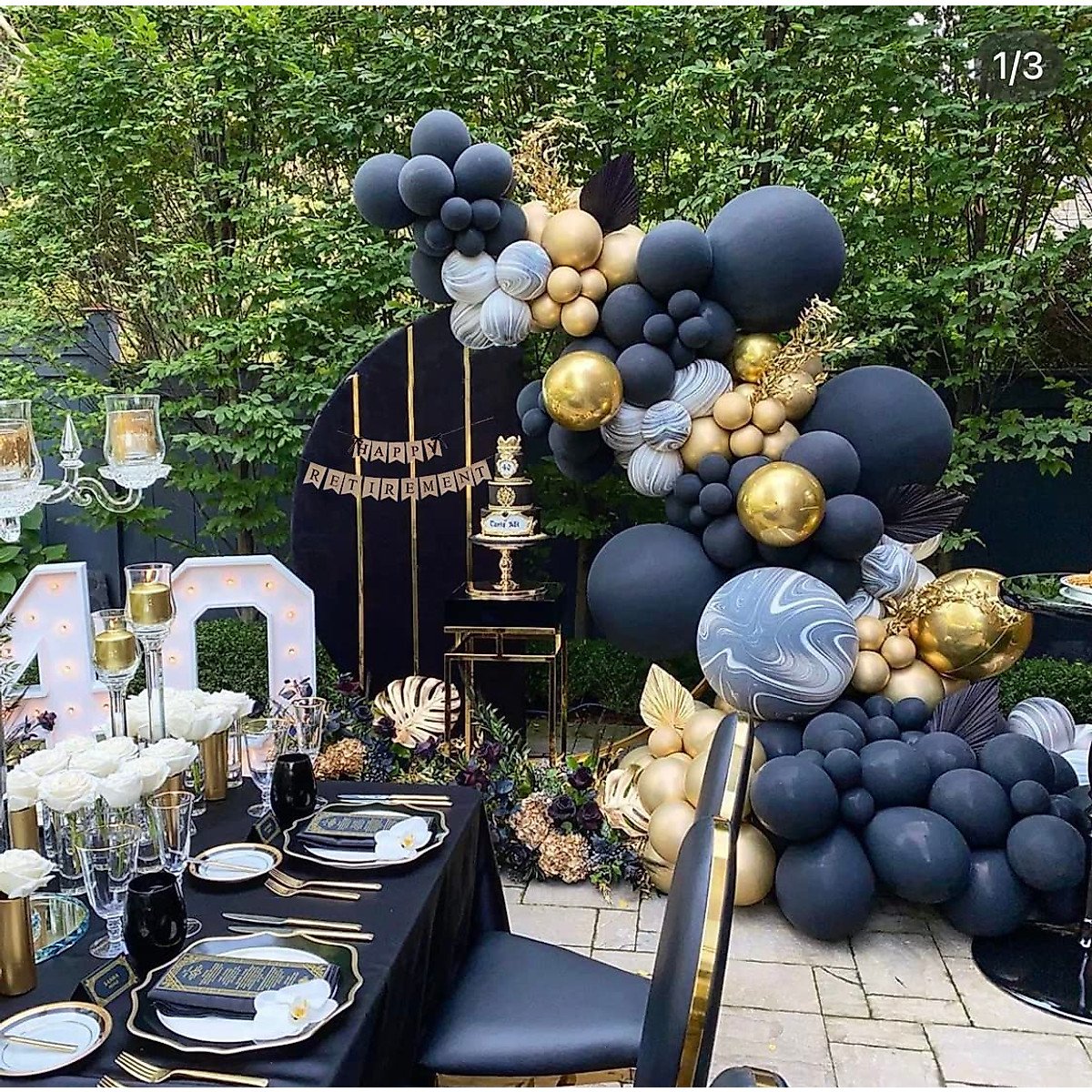 Burlap Happy Retirement Banner Retirement Party Decorations Banner for Men Women Black