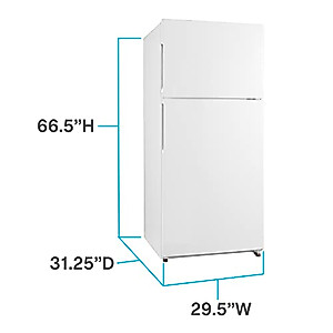 Avanti FF18D0W-4 FF18D Frost-Free Apartment Size Refrigerator, 18.0 Capacity, in White, 18 cu. ft