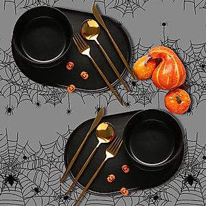 2 Pack Plastic Tablecloths Disposable Table Cloth for Rectangle Tables 54 x 108 Inch Spider Web Tablecloth for Birthday Party Decorations,Gray Spider Web Decorations,Scary Themed Party Supplies