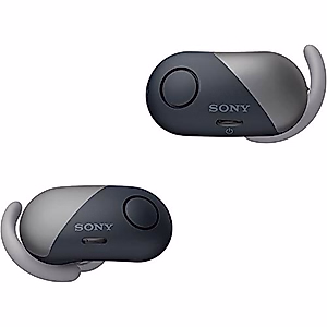Sony Wireless Bluetooth In Ear Headphones: Noise Cancelling Sports Workout Ear Buds for Exercise and Running - Cordless, Sweatproof Sport Earphones, Built-In Microphone, EXTRA BASS –Black WF-SP700N/B