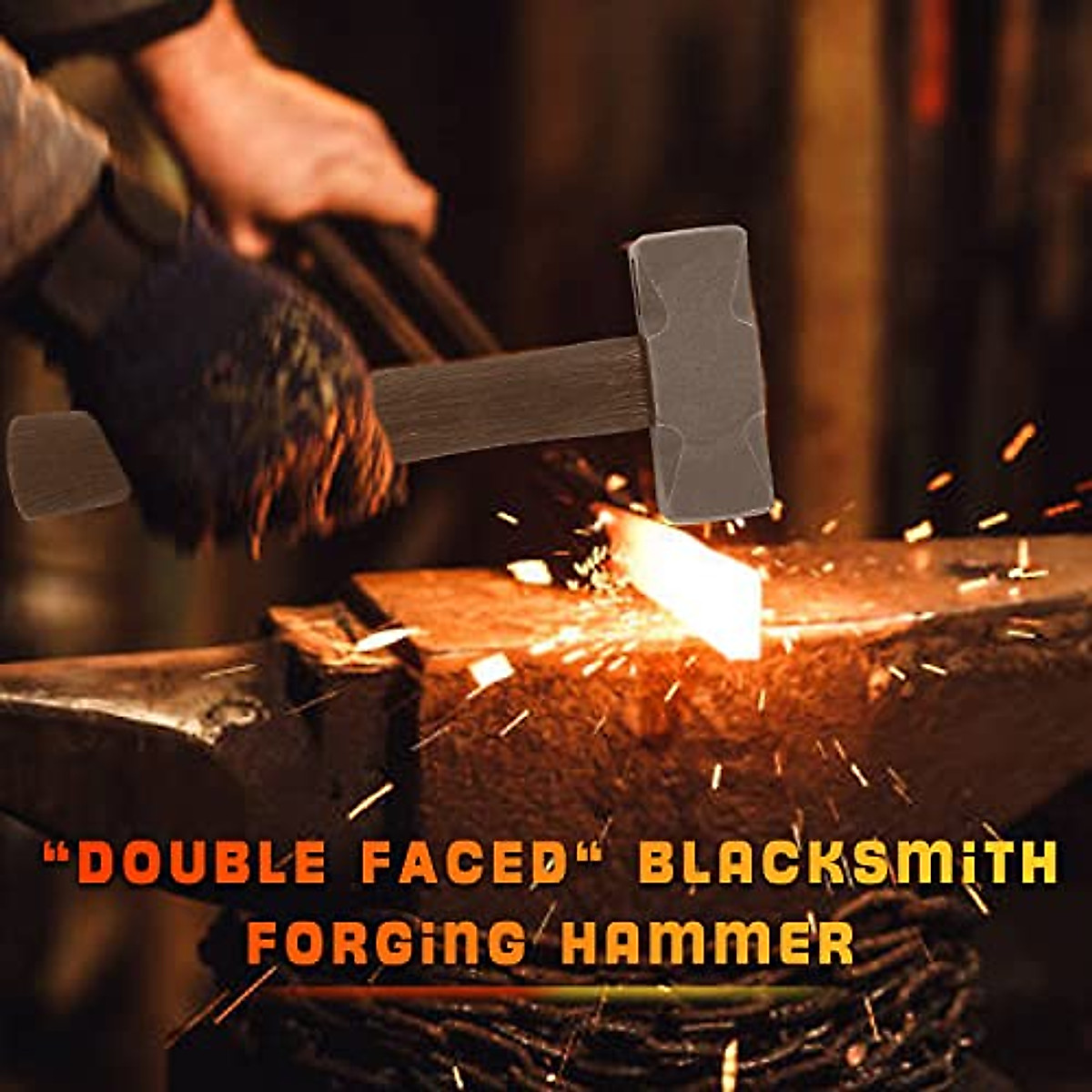Hand-made Square Forging Hammer Bladesmithing Tool for Farrier Blacksmith Bladesmith