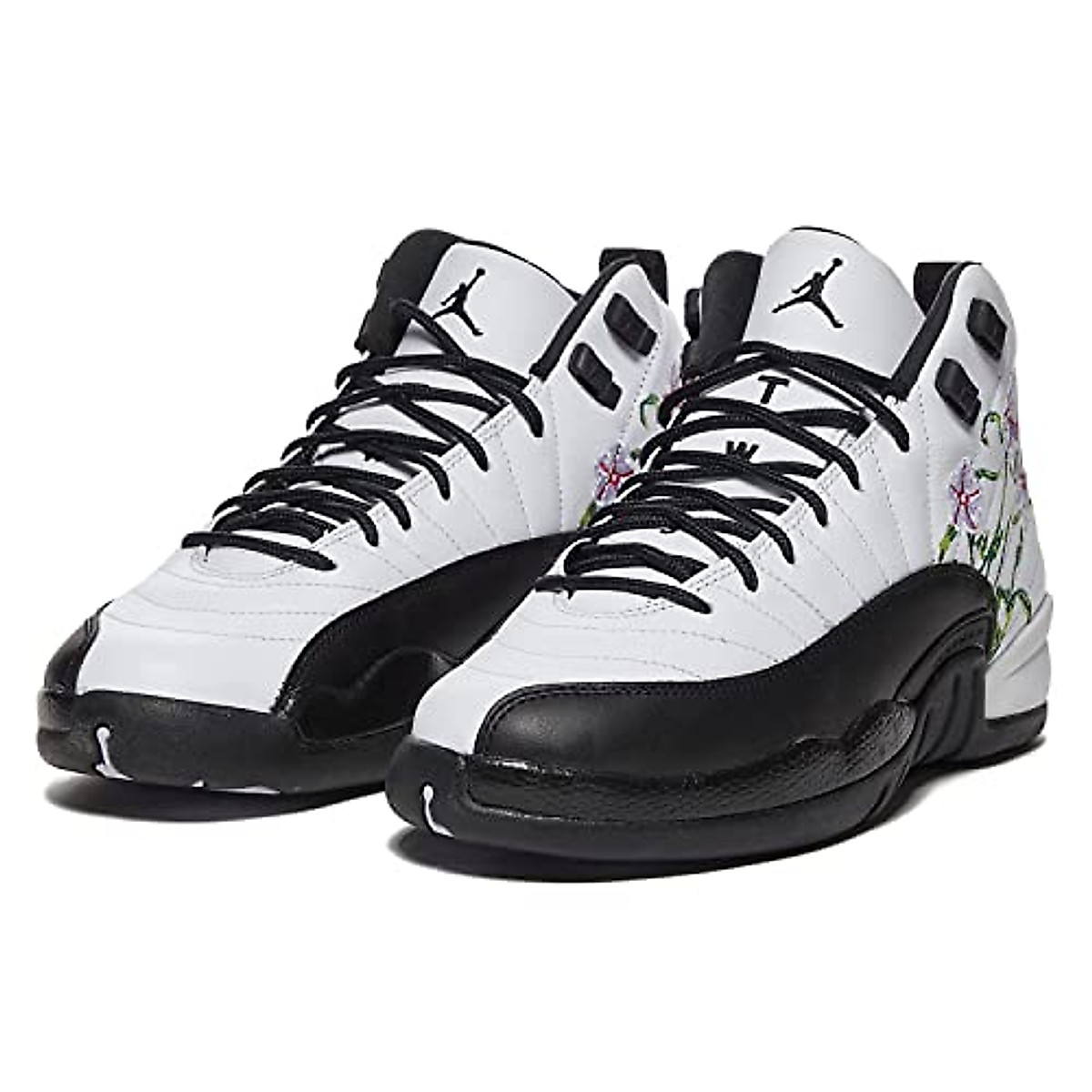 Jordan Air Jordan 12 Retro (Big Kid) White/Black/Vivid Green/Lavender Mist 5.5 Big Kid M