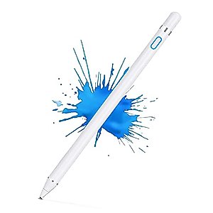 Active Stylus Pen Compatible for iOS&Android Touch Screens,Stylus Pens for Touch Screens,Rechargeable Stylus for i-Pad/Pro/Air/Mini/i-Phone/Cellphone/Samsung/Tablet Drawing&Writing (White)