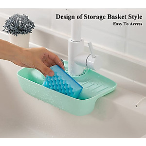 softness Sponge holder for kitchen, kitchen accessories, kitchen organizer, kitchen sink caddy, drying rack, soap, bathroom, quick drying, TPU, multicolors available (White)