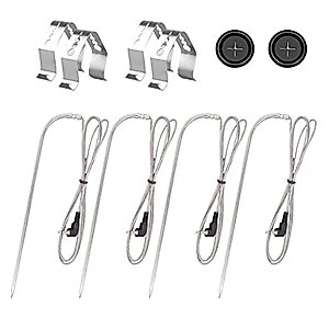 4-Pack Replacement 9004190170 for Masterbuilt Gravity Series Meat Temp Probe with Clips,fit Masterbuilt 560/800/1050 XL Digital Charcoal Grill+Smoker Accessories