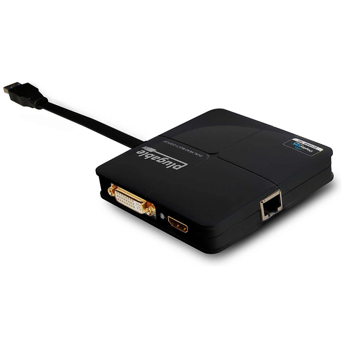 Plugable USB 3.0 Universal Mini Laptop Docking Station for Windows and Mac (Dual Video HDMI and DVI/VGA, Gigabit Ethernet)