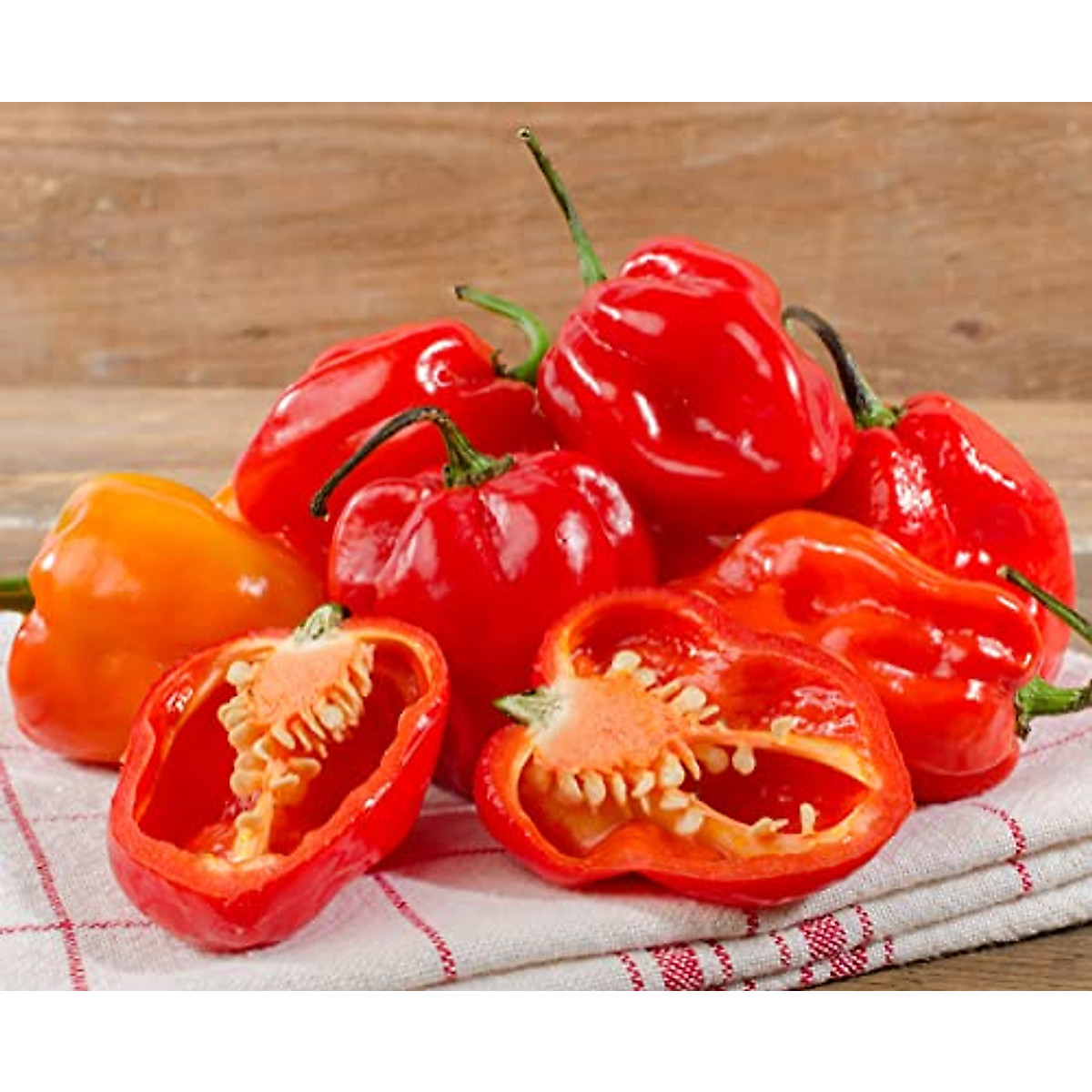 TKE Farms - Red Habanero Seeds for Planting, 80 Heirloom Seeds, Capsicum chinense