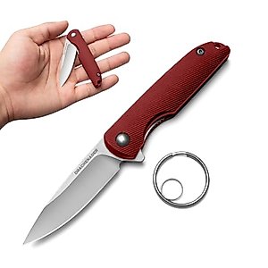 DRACHENADER Mini Pocket Knife Small Pocket Knife for Men Edc Mini Utility Box Cutter Knife Keychain (A-Black)