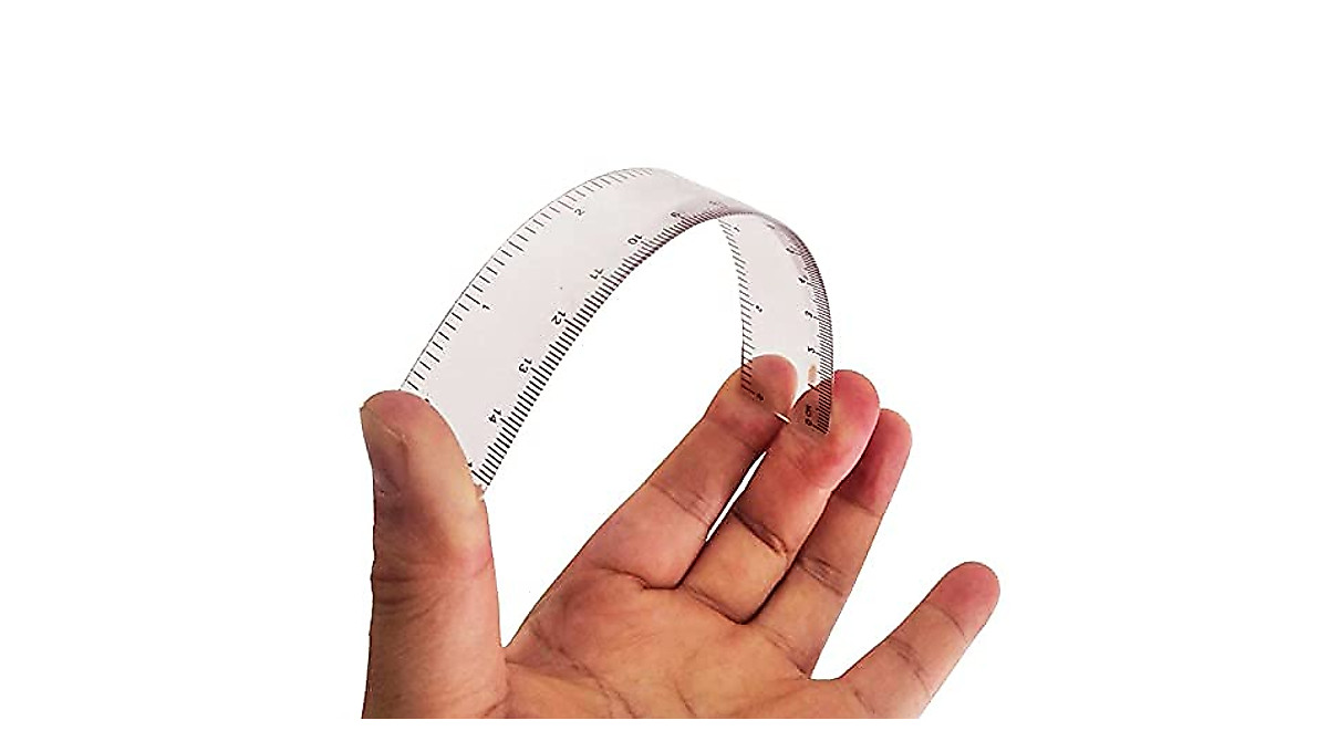 Clear Plastic Ruler Set - 6 Pcs for Precise Measuring